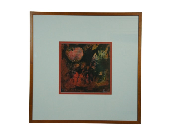Hoi Lebadang 1960s Meet Lovers Under the Moon Abstract Lithograph Print ...