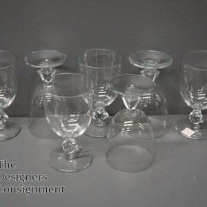 24 Piece Bryce Hand Blown Glass & Crystal Accented Wine Champagne ...