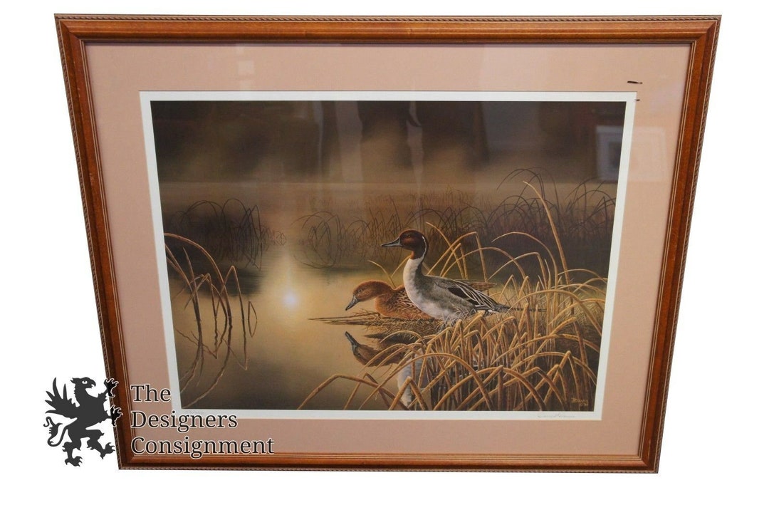 Signed Darrell Davis Ducks Reflection Limited Edition Lithograph Print ...