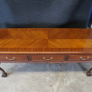 Vintage Link Taylor Chippendale Style Solid Mahogany Console Sofa Hall ...