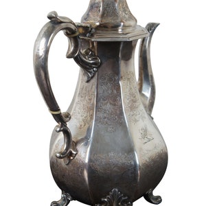 Antique T & J Creswick Sheffield England Silverplate Teapot Repoussé ...