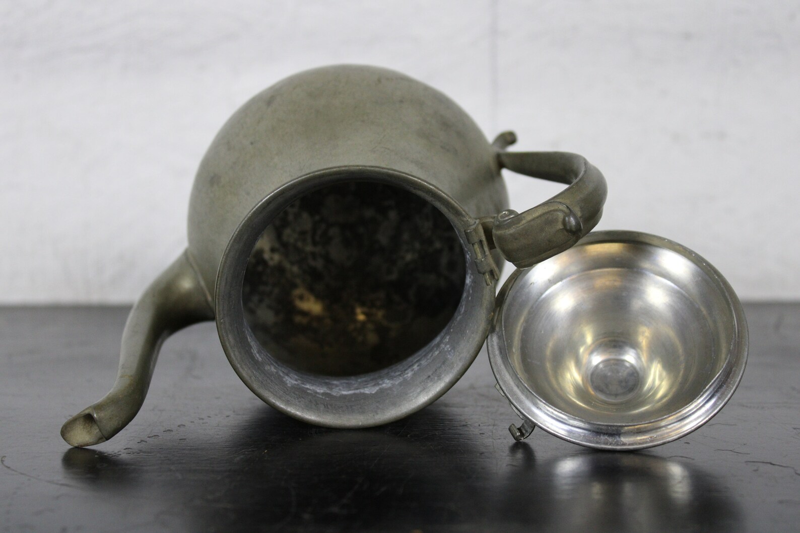 Vintage Colonial Style Genuine Pewter Teapot Rustic Country | Etsy