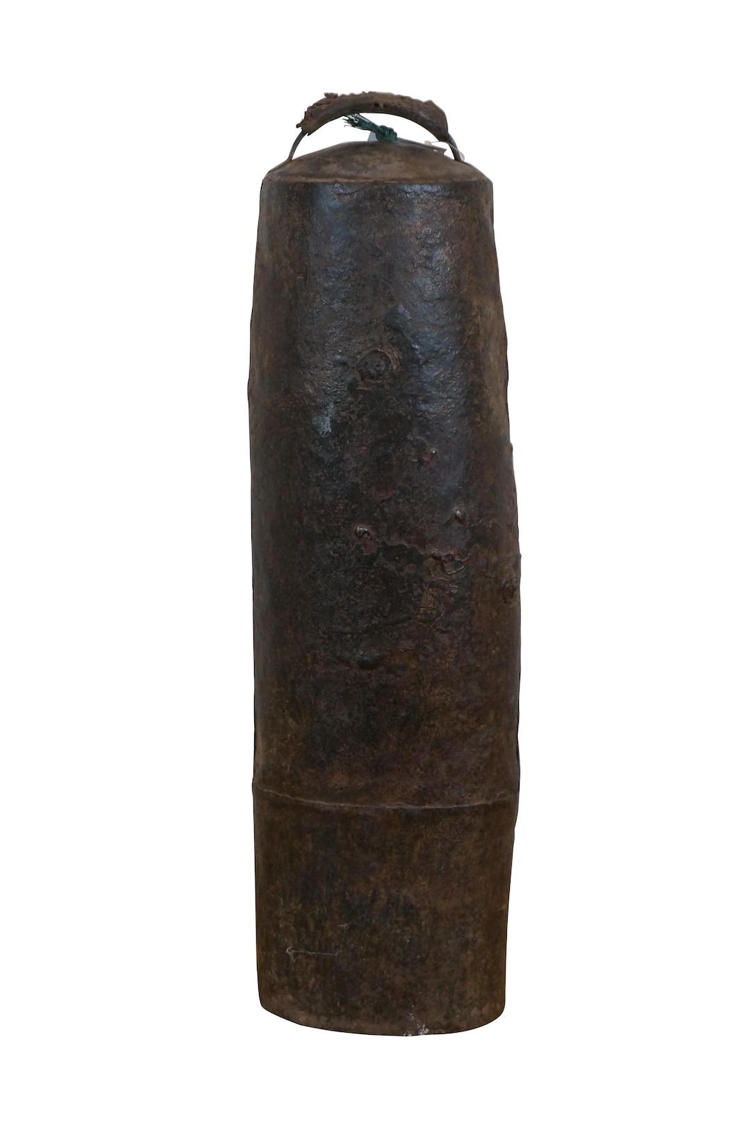 Antique Large Primitive Iron Camel Bell W Leather Handle 24" - Etsy