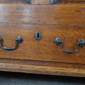 Antique 18th C. English Georgian Quartersawn Oak Mule Dowry Chest Trunk ...