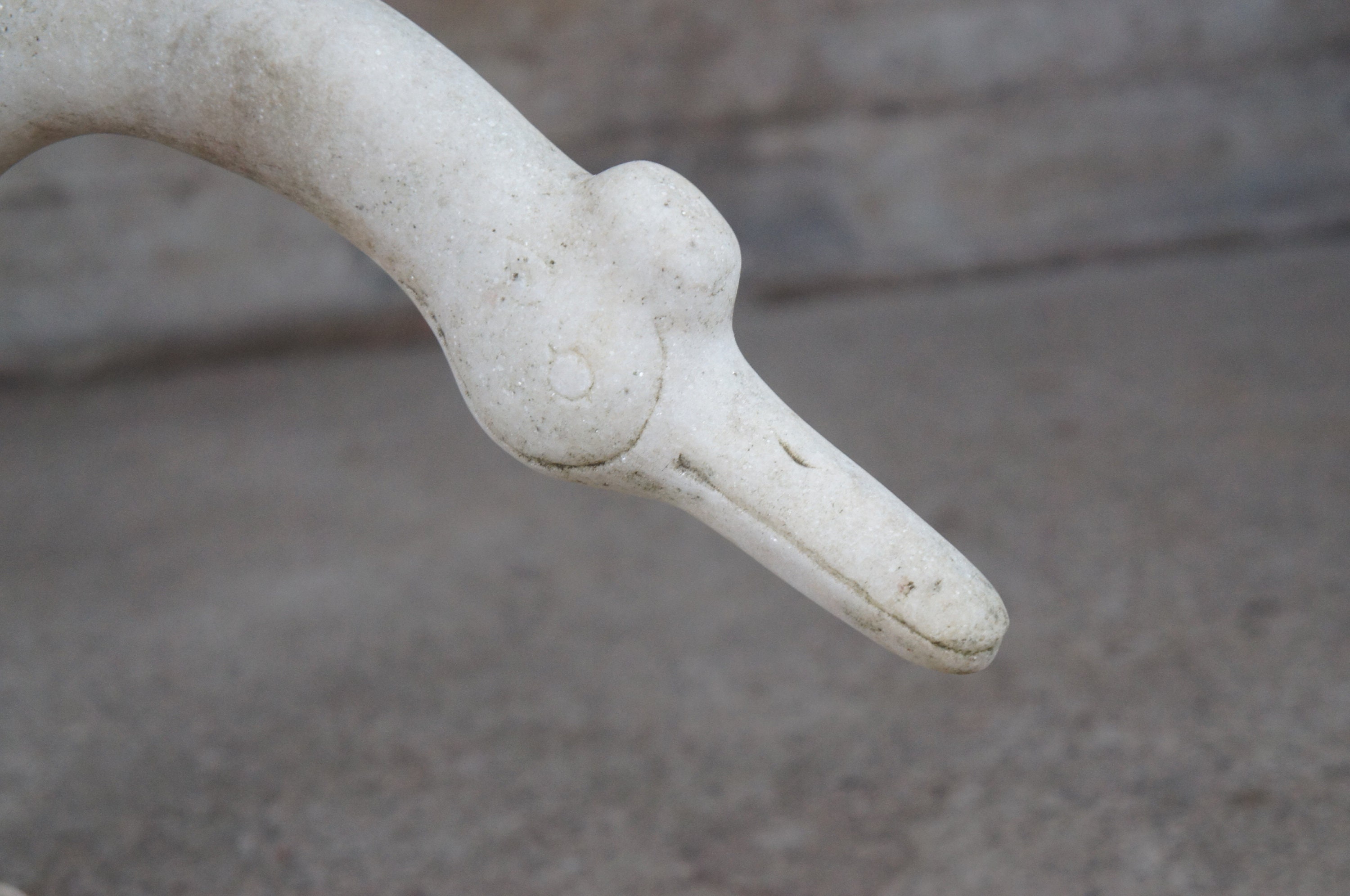 Antique Italian Carved Marble Stone Goose Geese Bird Garden Sculpture ...