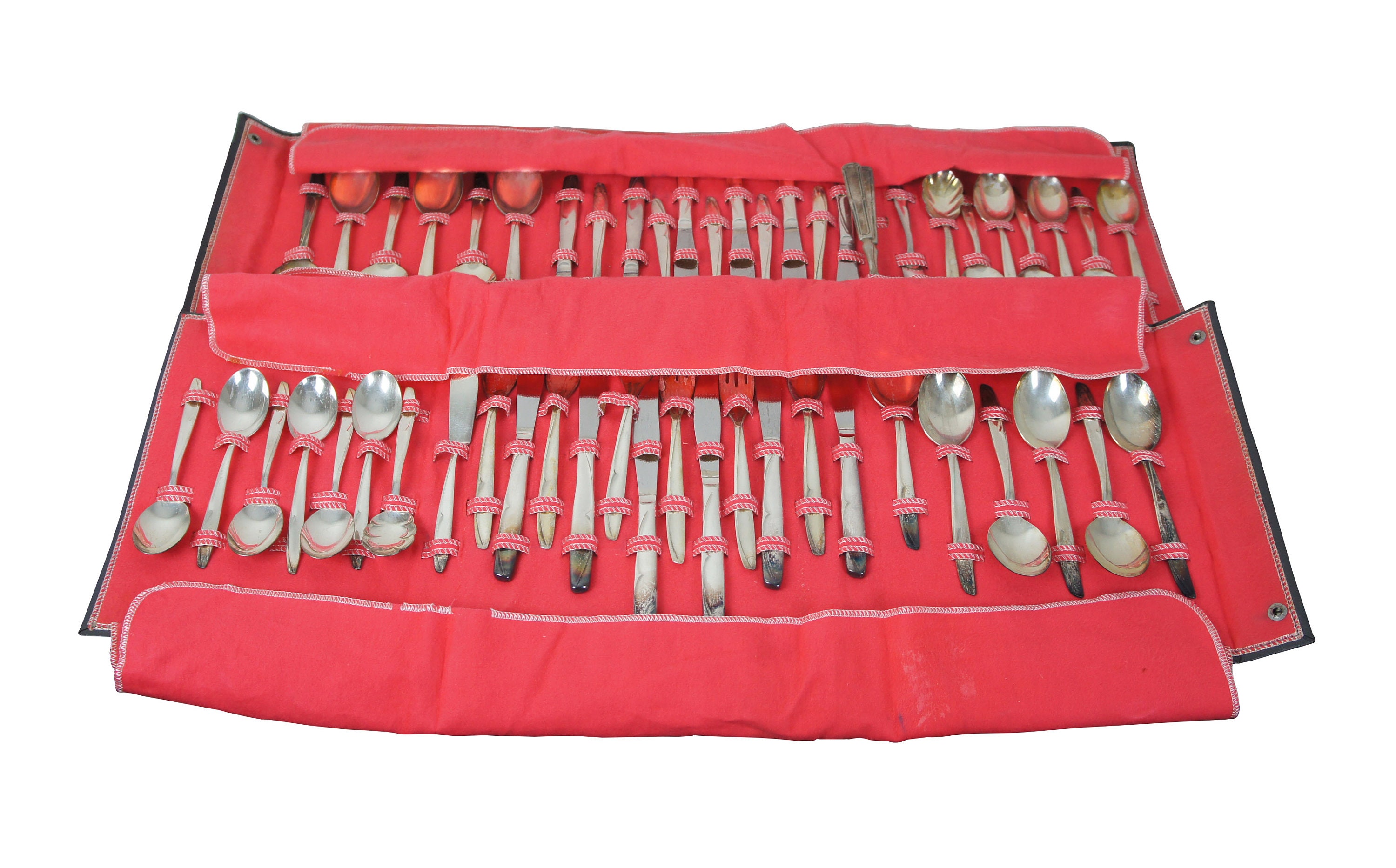 52 Piece Supreme Silverplate Flatware Set Concept Pattern Mid Century ...