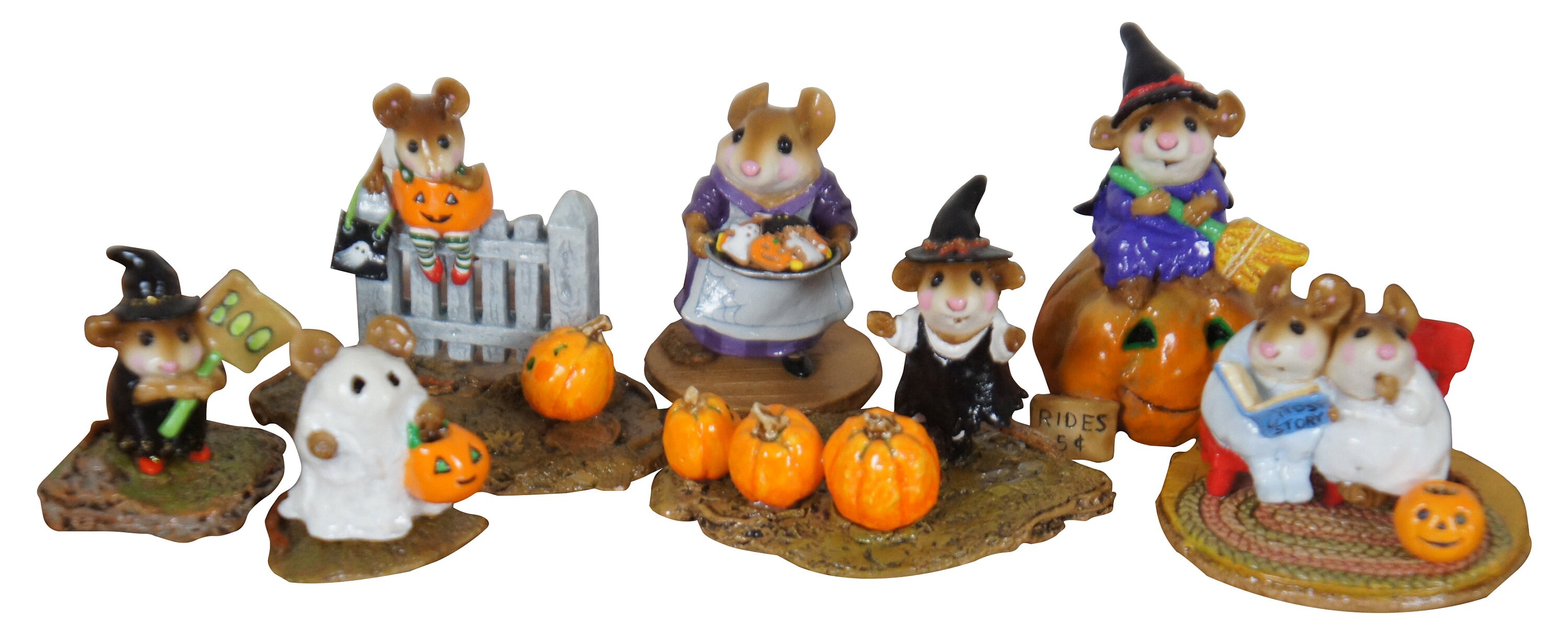 7 Vintage Miniature Wee Forest Folk Halloween Mice Mouse | Etsy
