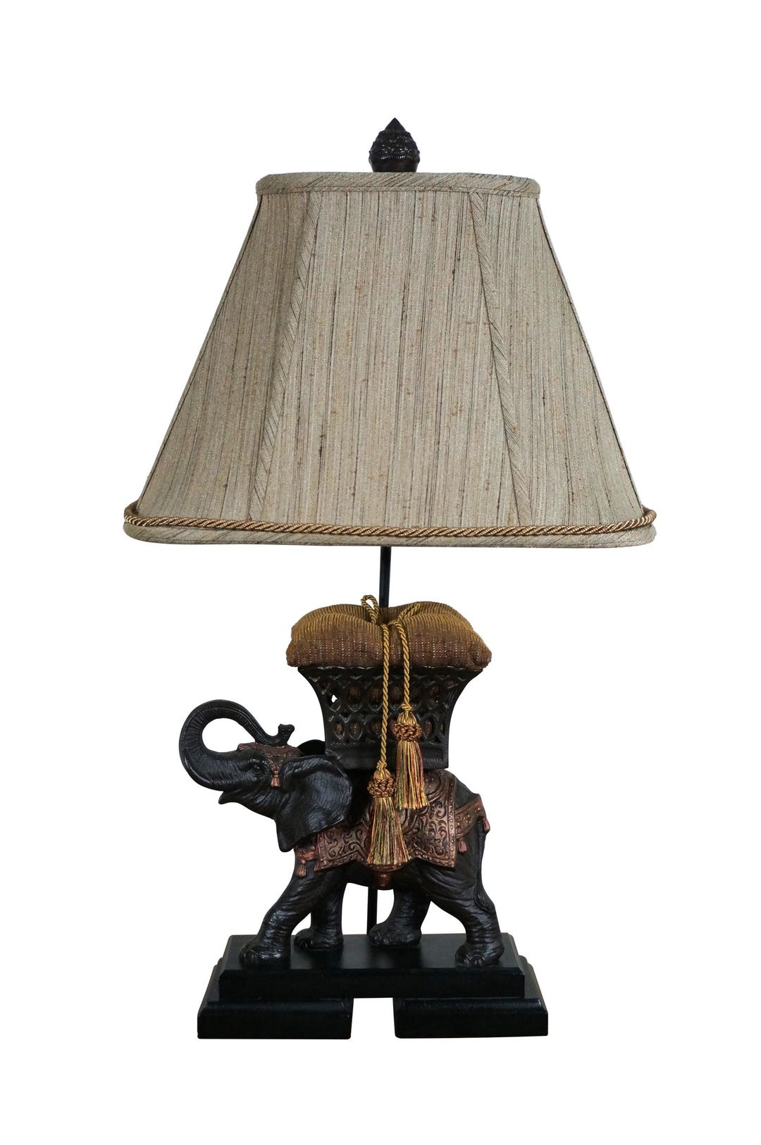 Frederick Cooper Bronze Lucky Indian Elephant Howdah Table Lamp 32 - Etsy