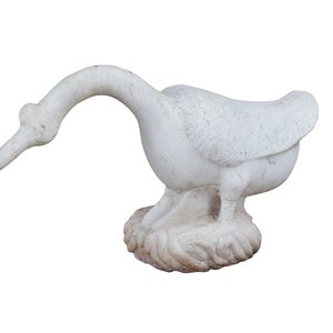 Antique Italian Carved Marble Stone Goose Geese Bird Garden Sculpture ...