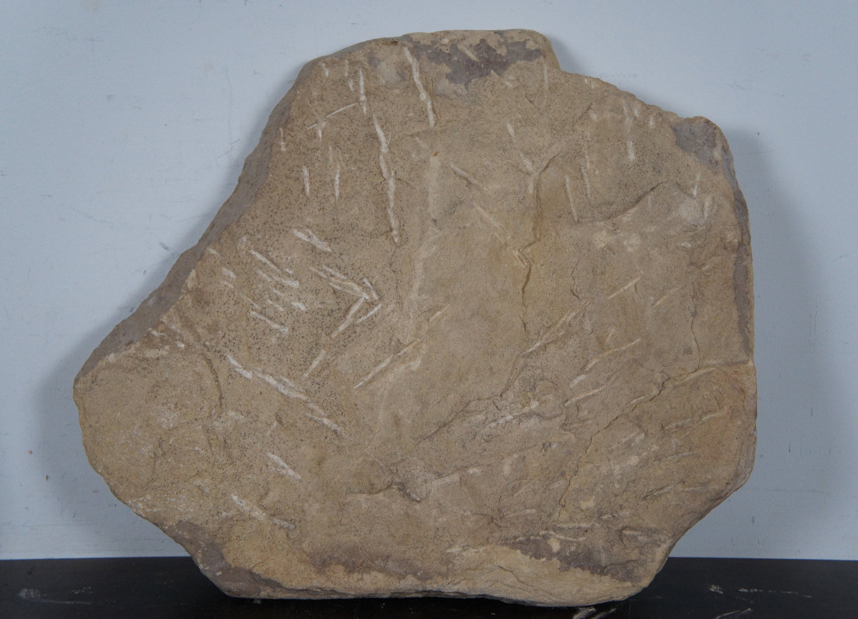 2 Ancient Egyptian Carved Stone Hieroglyph Tablet Slabs Horus Jackal ...