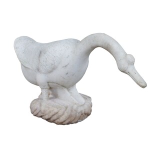 Antique Italian Carved Marble Stone Goose Geese Bird Garden Sculpture ...
