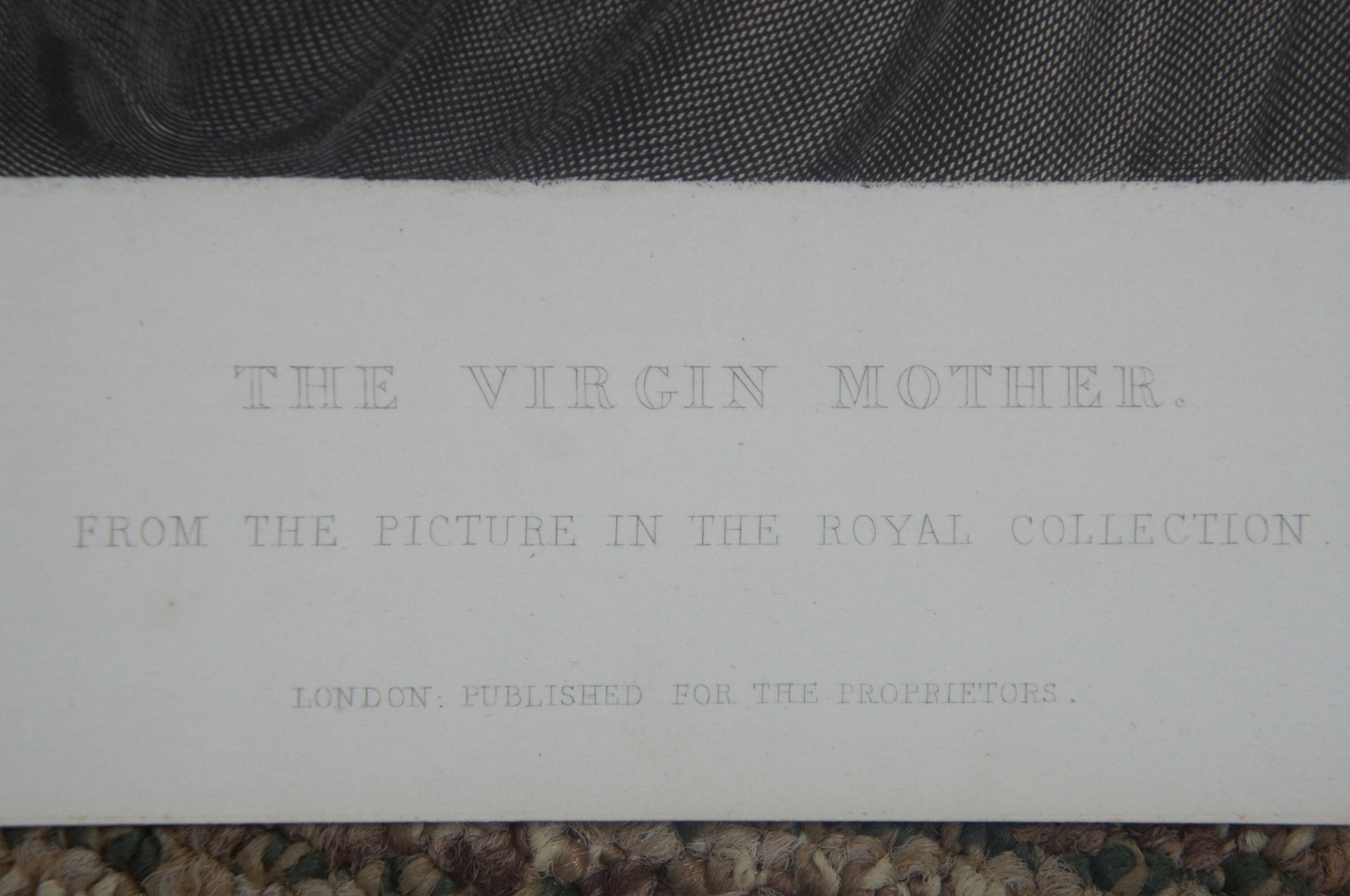 Antique Etching the Virgin Mother Thomas Vernon - Etsy