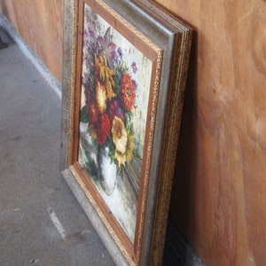 Still Life Floral Oil Painting by Van Matino Vibrant Flower Bouquet in ...
