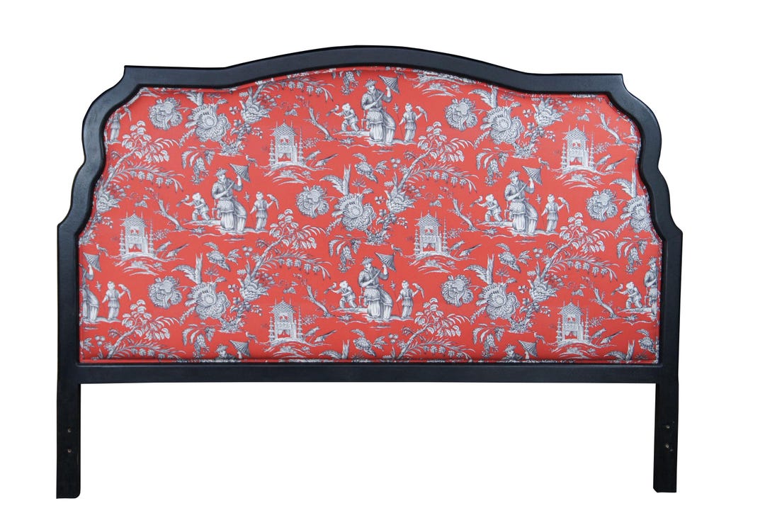 Amy Howard Collection Modern Chinoiserie Scene King Size Ebonized ...