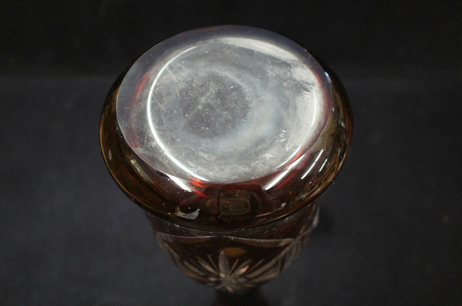 Amazing Large Ruby Red Flash Cut to Clear Glass Crystal | Etsy