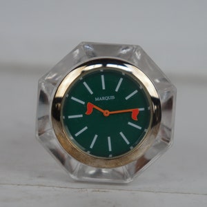 2 Marquis by Waterford Crystal Glass Golf Tee Clock Quartz Movement ...