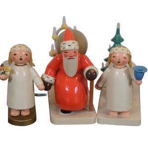 5 German Erzgebirge Wendt Kuhn Expertic Wooden Christmas Figurines ...