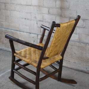 Primitive Rustic Hickory Rocking Arm Chair Adirondack Lodge Rocker - Etsy