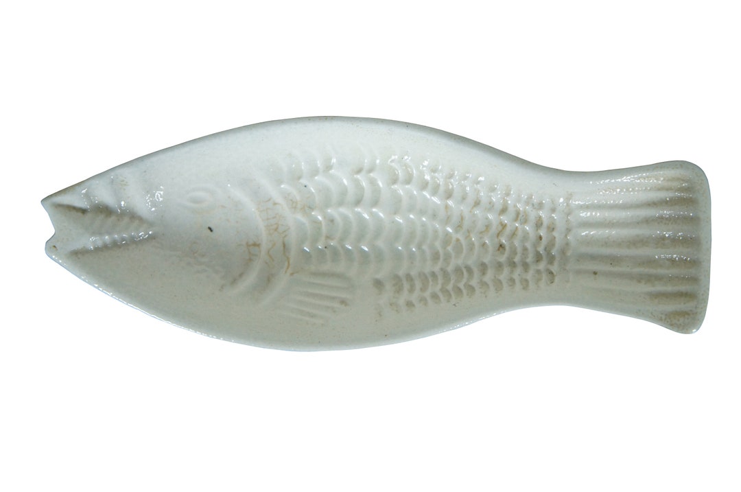 Vintage Williamsburg Restoration Pottery Fish Spoon Rest Trinket ...