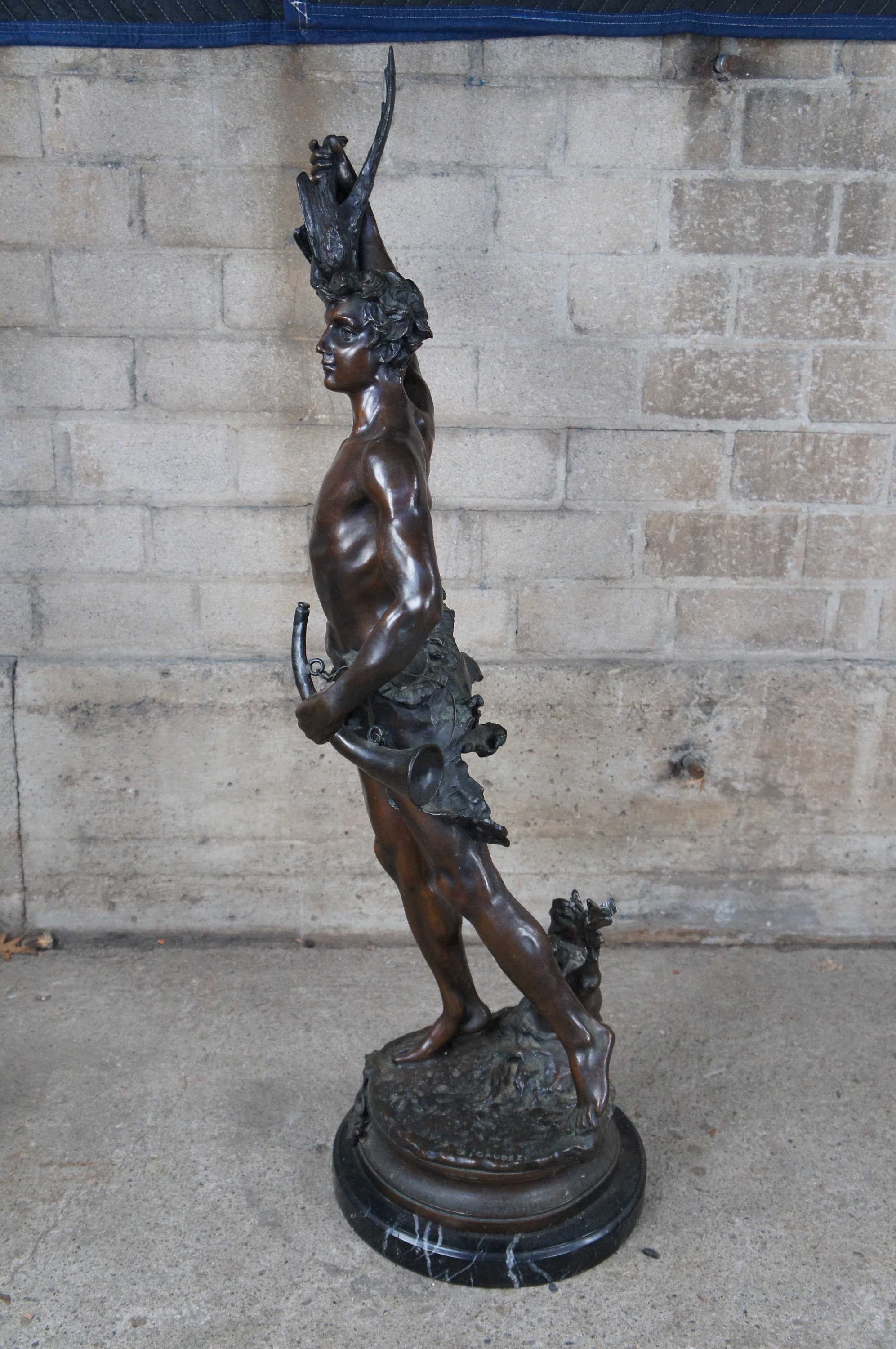 Acteon Greek Hunter by Adrien Etienne Gaudez French Bronze Statue ...