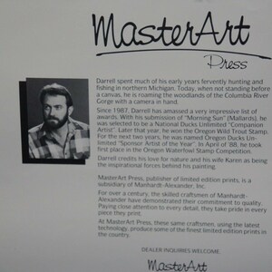 Signed Darrell Davis Ducks Reflection Limited Edition Lithograph Print ...