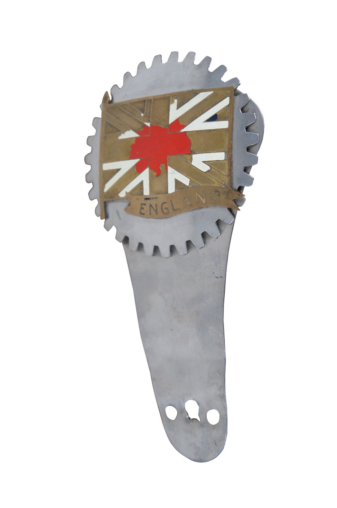 Union Jack British Flag 1970s England Enamel Car Badge Grill Auto ...