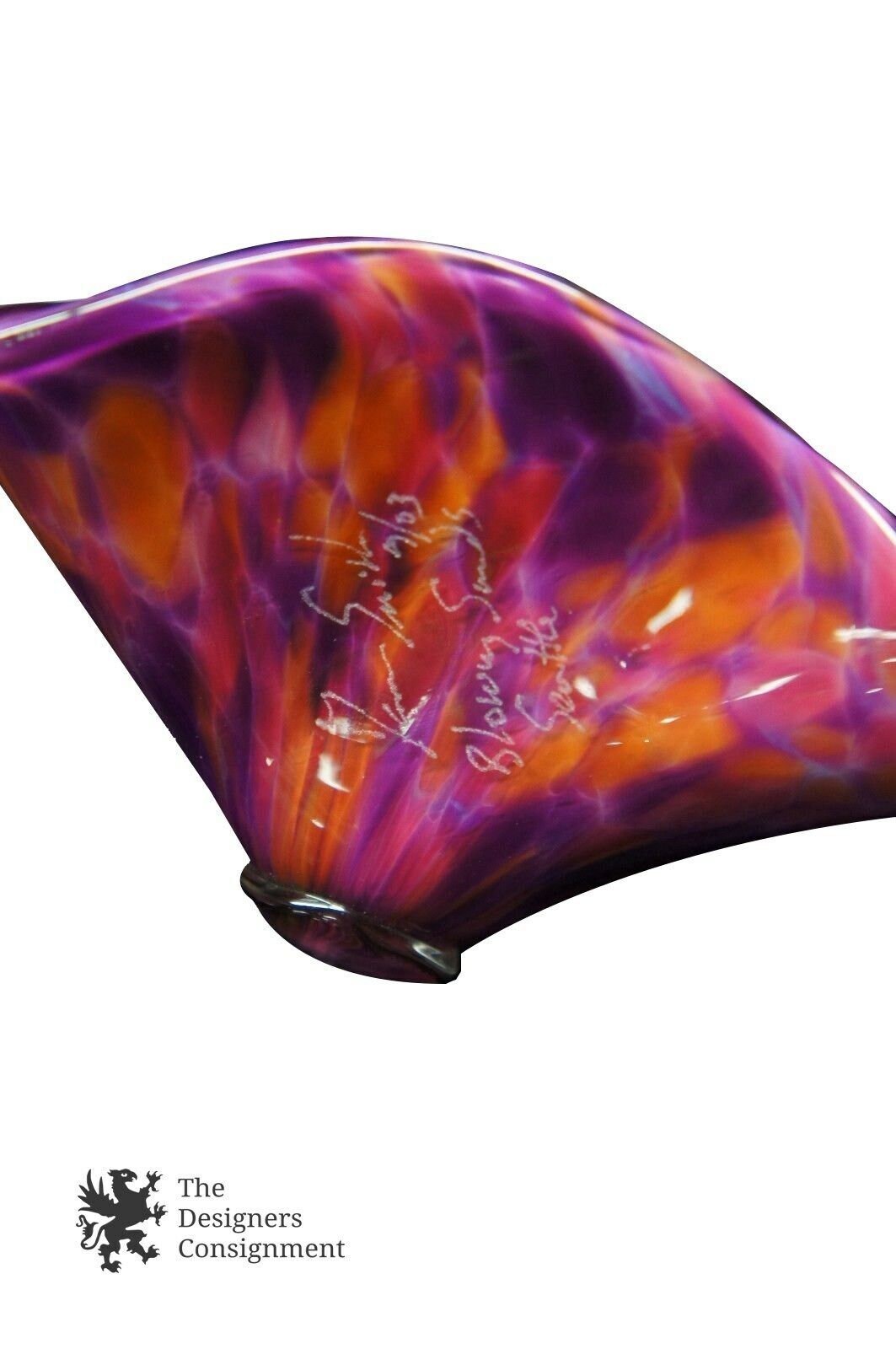 2 Vintage David Smith Blowing Sands Art Glass Shells - Etsy