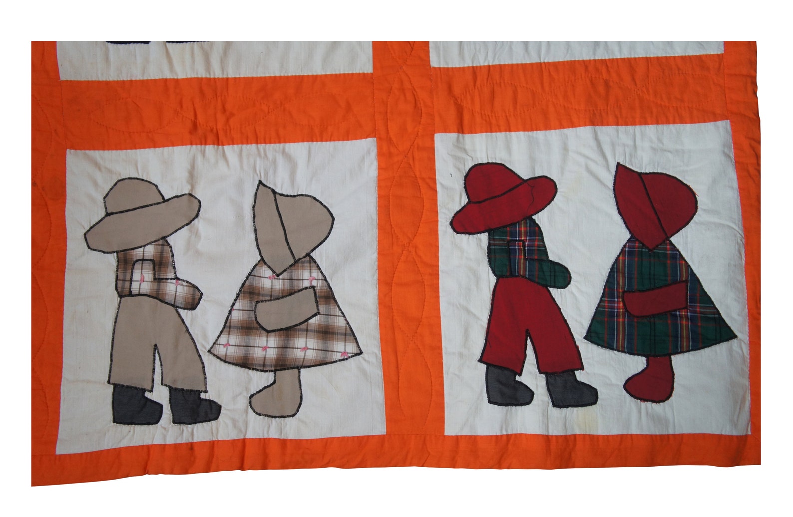 Antique Applique Sunbonnet Dutch Boy & Girl Quilt Blanket - Etsy