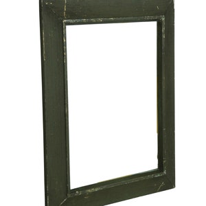 Vintage Olive Green Painted Wood Photo Picture Artwork Frame With Glass ...