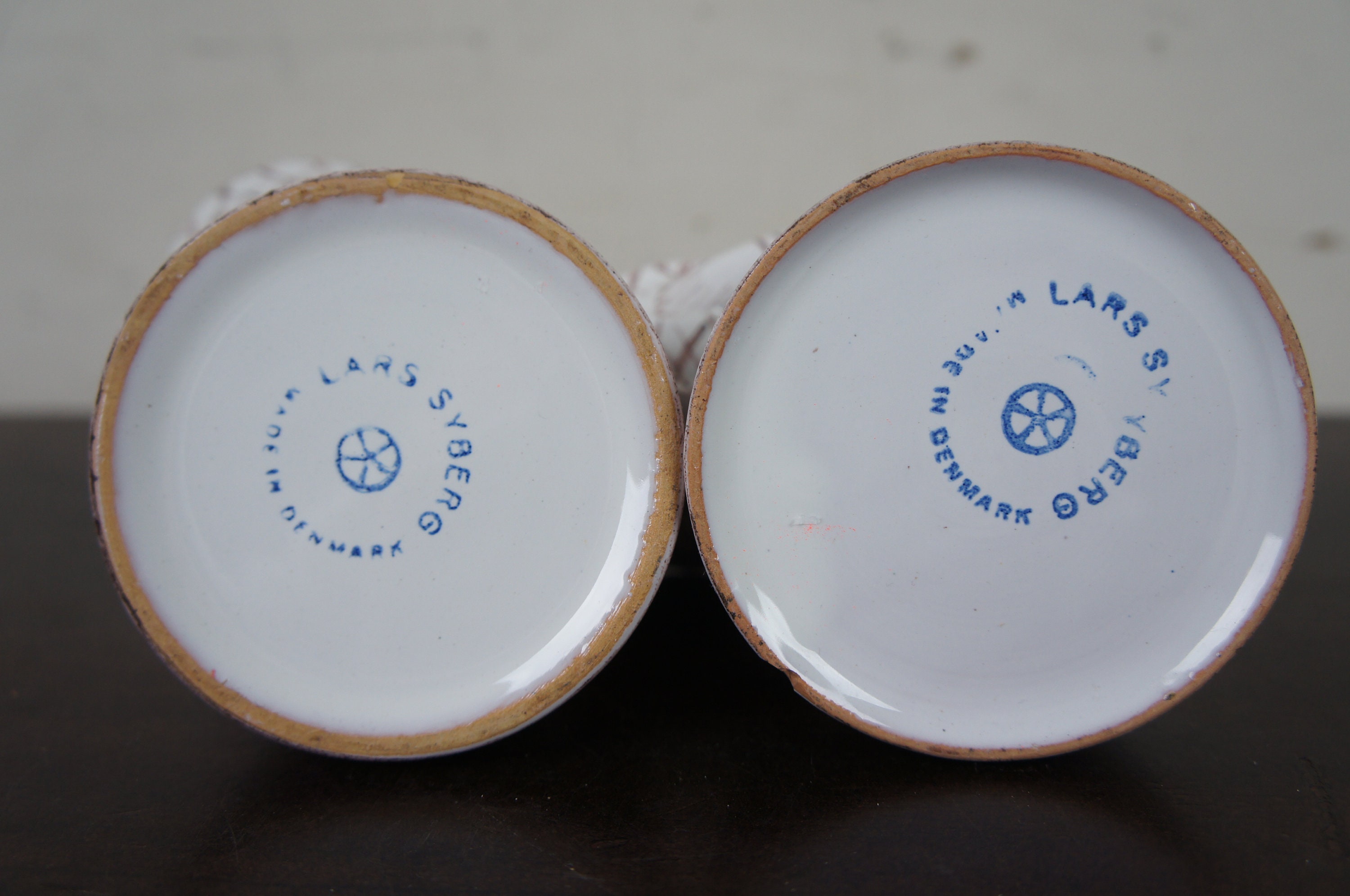 2 Vintage Lars Syberg Denmark Porcelain Salt Pepper Shaker Oil - Etsy