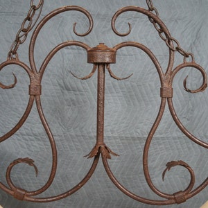 Dana Creath Designs Scrolled Iron 2 Light Acanthus Leaf Pendant ...