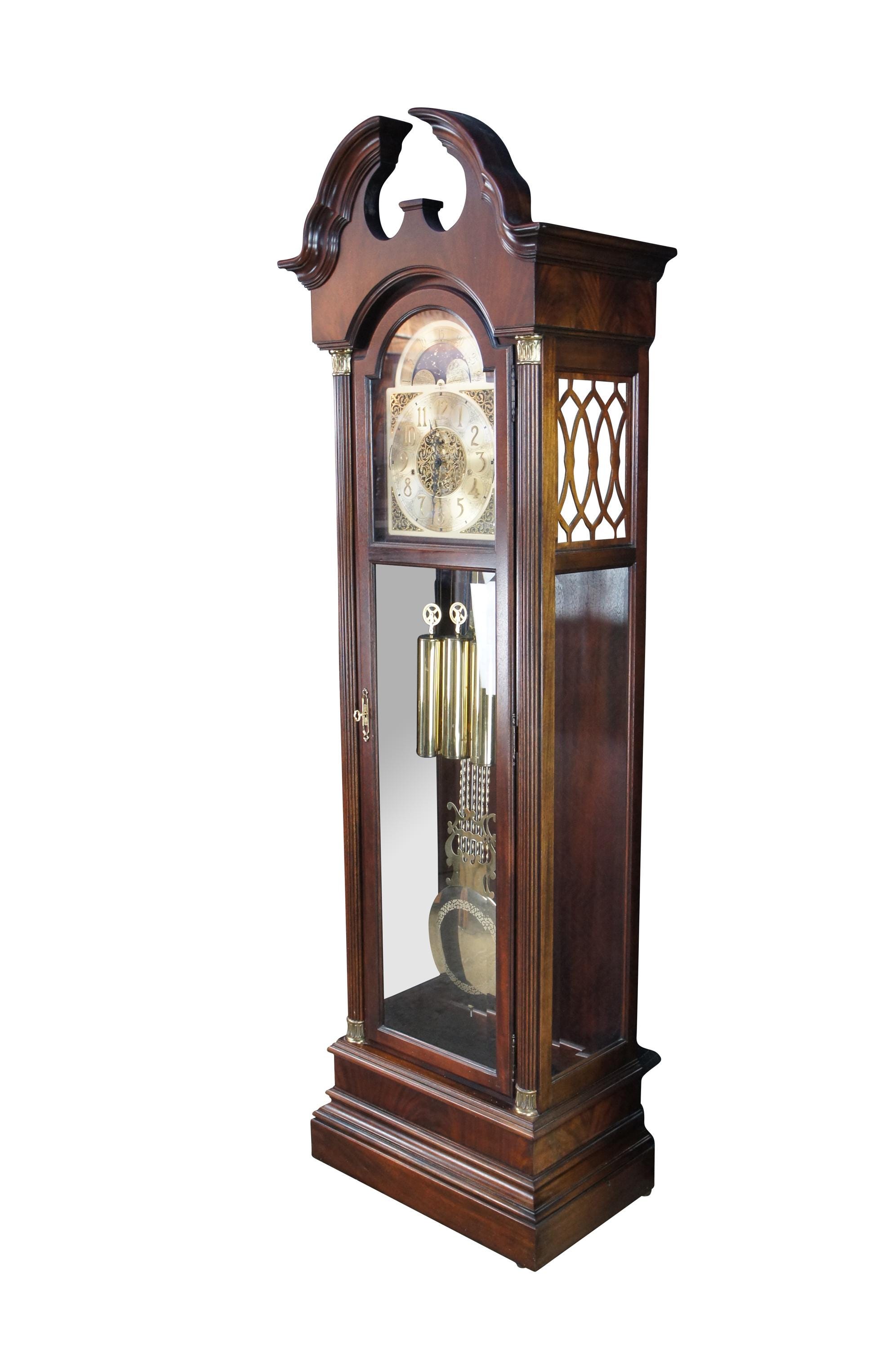 Vintage Howard Miller Georgian Style Flame Mahogany Moon Dial ...