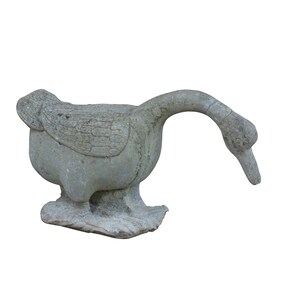 Antique Italian Carved Stone Goose Geese Bird Garden Sculpture Statue ...