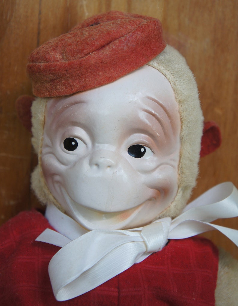 1950s Organ Grinder Bellhop Monkey Doll Plush Stuffed Animal | Etsy