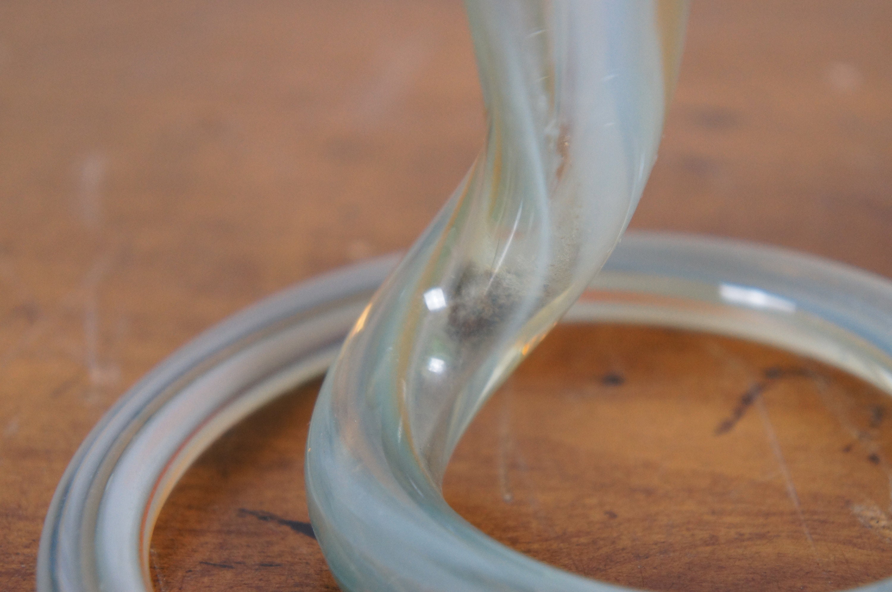 Vintage Hand Blown Art Glass Trumpet Tulip Coil Bud Vase 5" - Etsy
