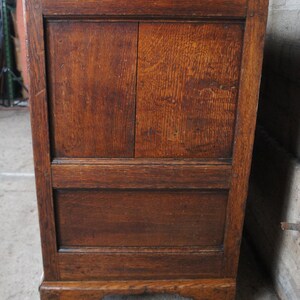 Antique 18th C. English Georgian Quartersawn Oak Mule Dowry Chest Trunk ...