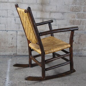 Primitive Rustic Hickory Rocking Arm Chair Adirondack Lodge Rocker - Etsy