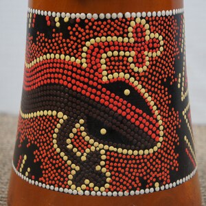 Vintage Toca Hand Percussion Djembe Drum Painted Folk Art Gecko Lizard ...