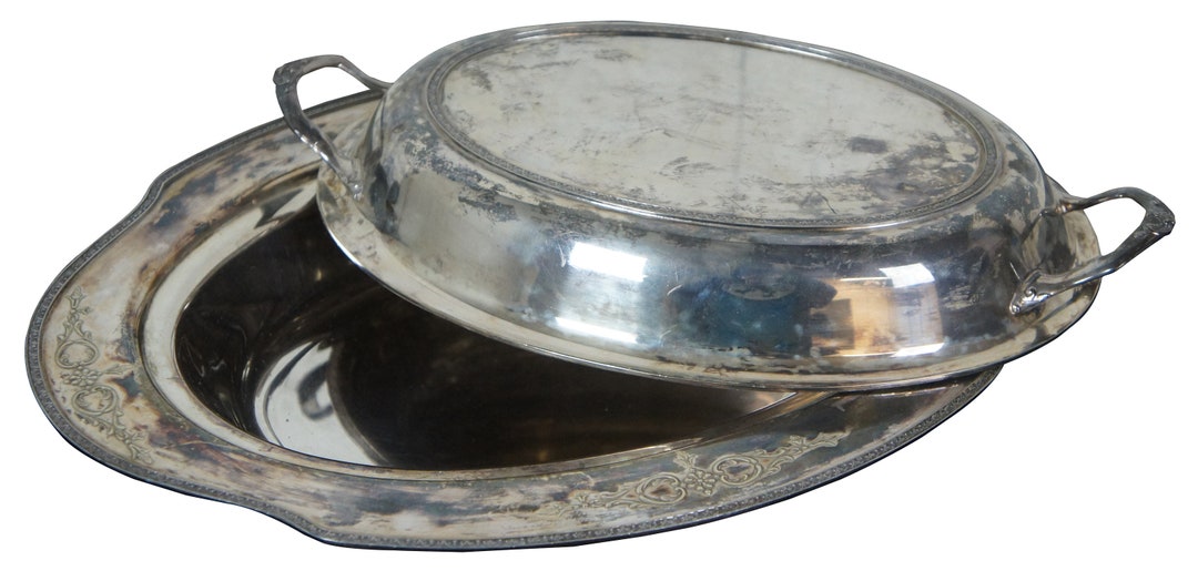 Vintage Homan Mfg 01072 Louisiana Silver Plate Lidded Serving Dish ...