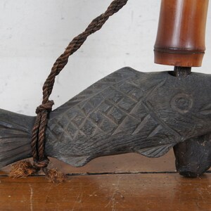 Japanese Jizai Kagi Irori Bamboo Fish Carp Koi Hearthware Pot Holder ...
