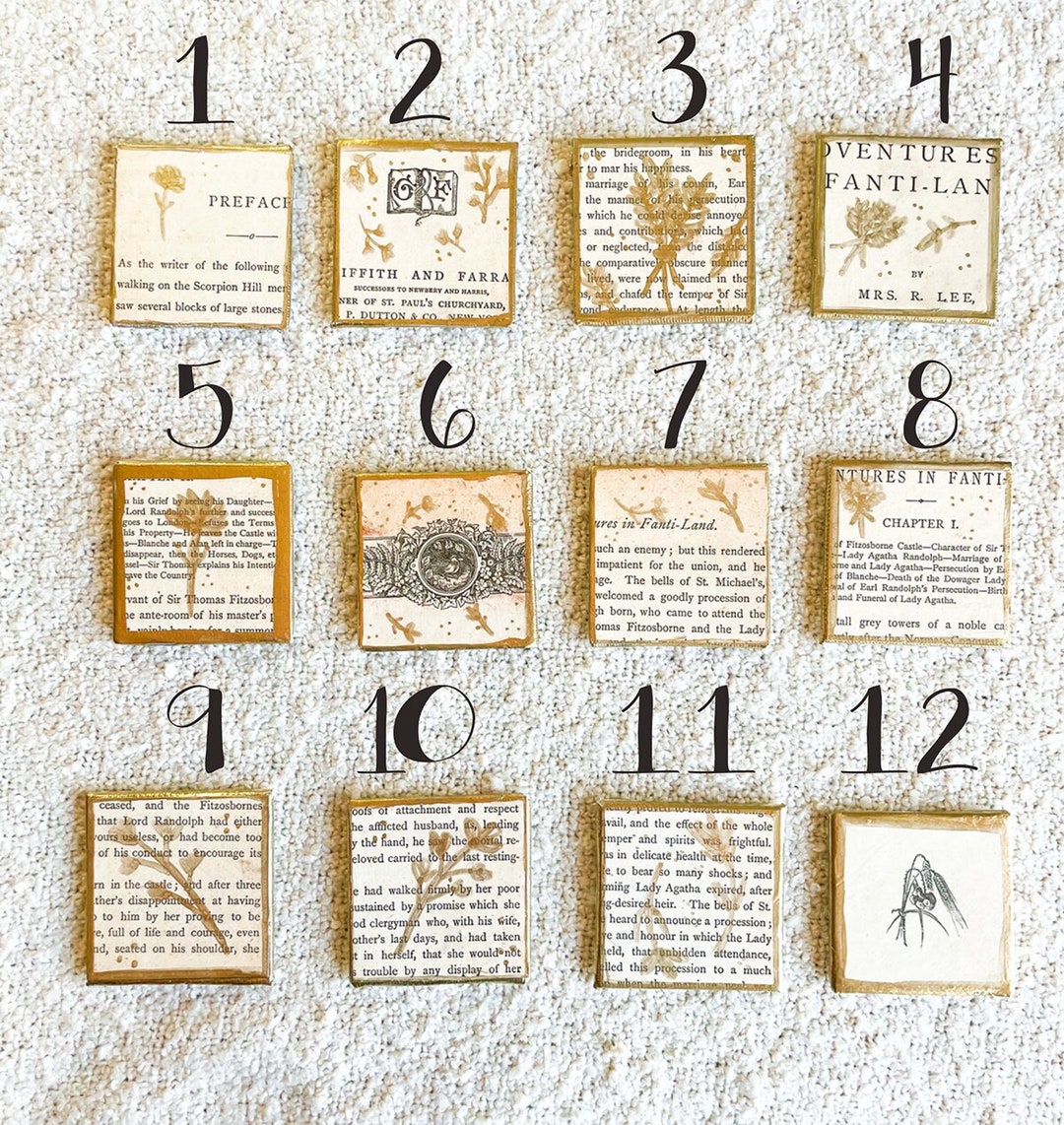 Cute Book Page Magnet, Vintage Book Page Craft, Small Magnet, Unique ...