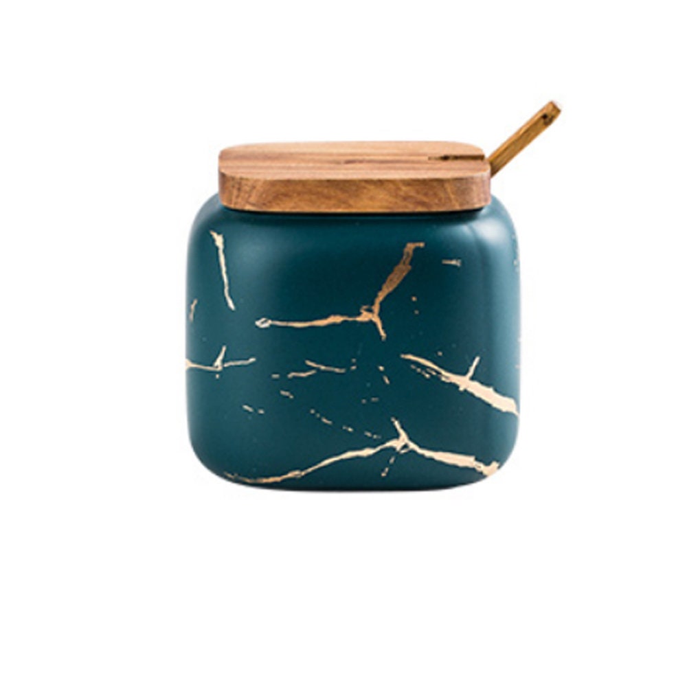 Ceramic Container Green Gold Marble 3pz Set - Etsy