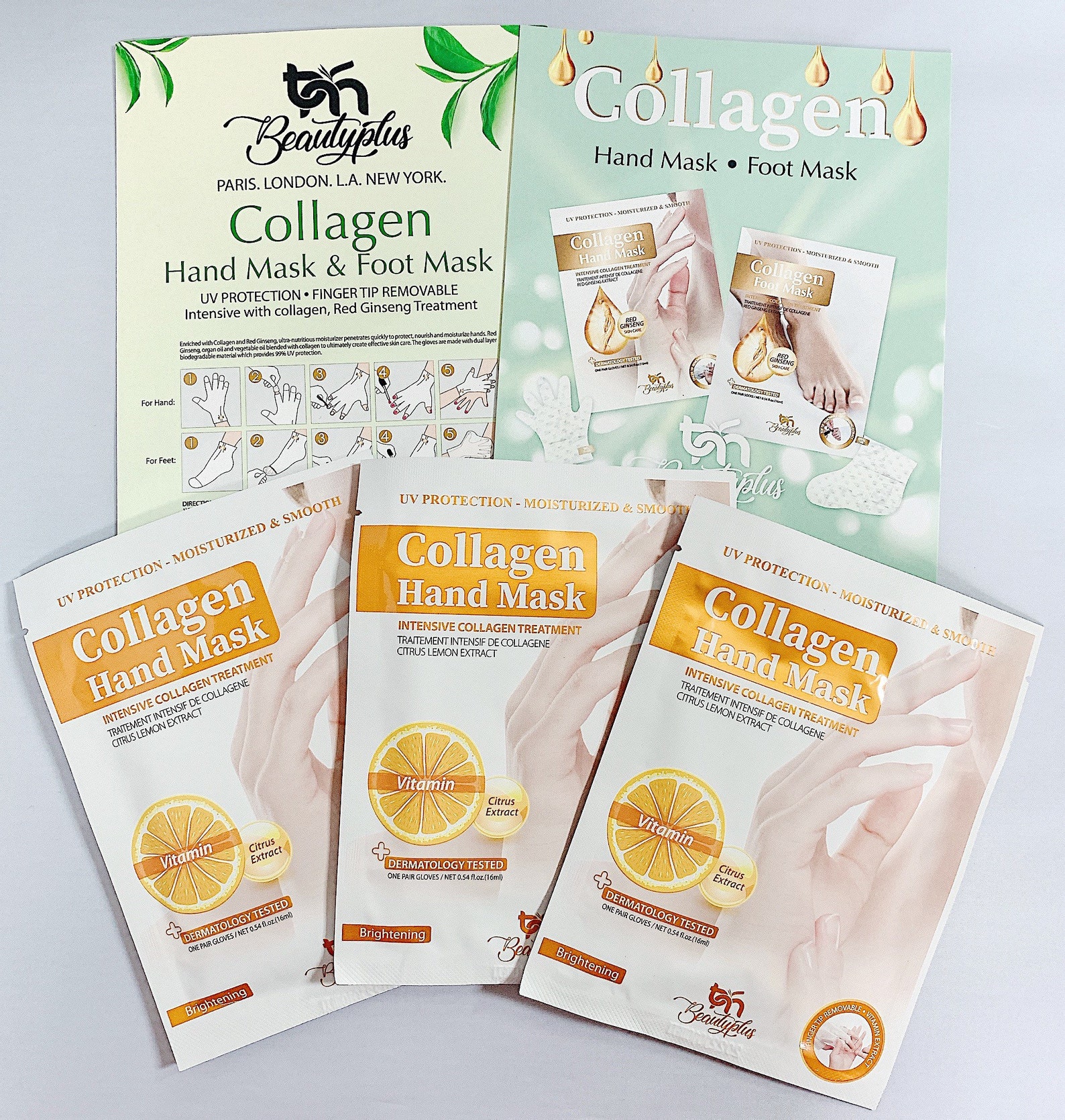 Collagen Hand Mask Foot Mask Gloves Moisturize and UV Protection for ...