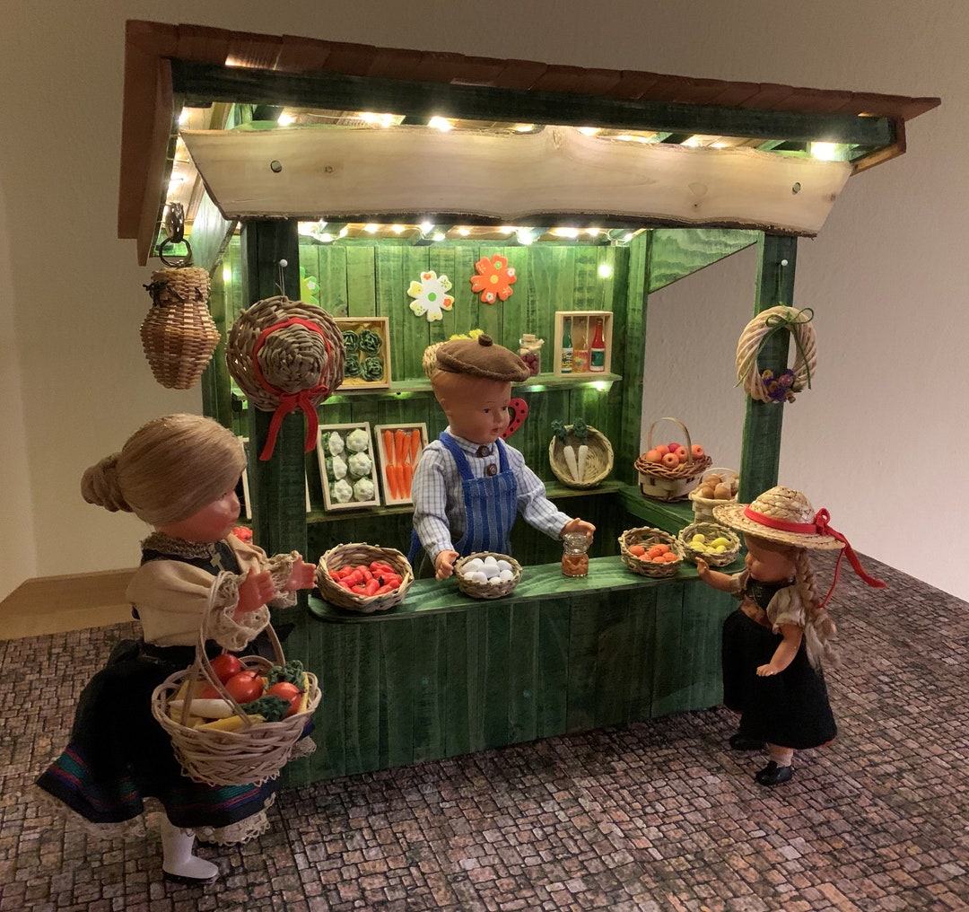 Kit Miniature Market Stall Sales Stand to Design Yourself With Matching ...