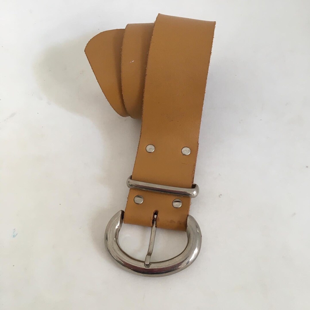 Vintage Colonial Colored Leather Belt - Etsy