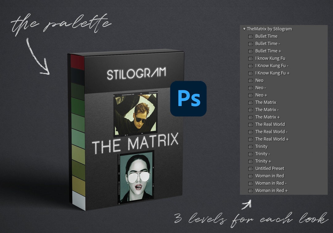 THE MATRIX Inspired Photoshop Filter Actions Pack - Easy Color Grading ...