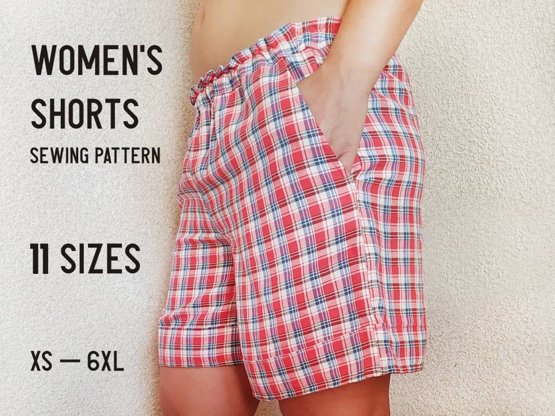 Women Shorts Sewing Pattern PDF Short Pants With Pockets Sewing Pattern ...