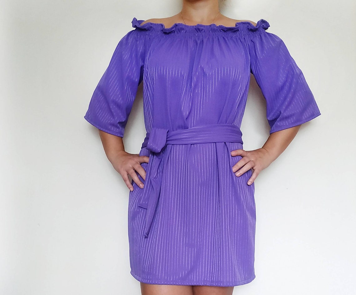 Off the Shoulder Dress Sewing Pattern PDF Women's Dress - Etsy