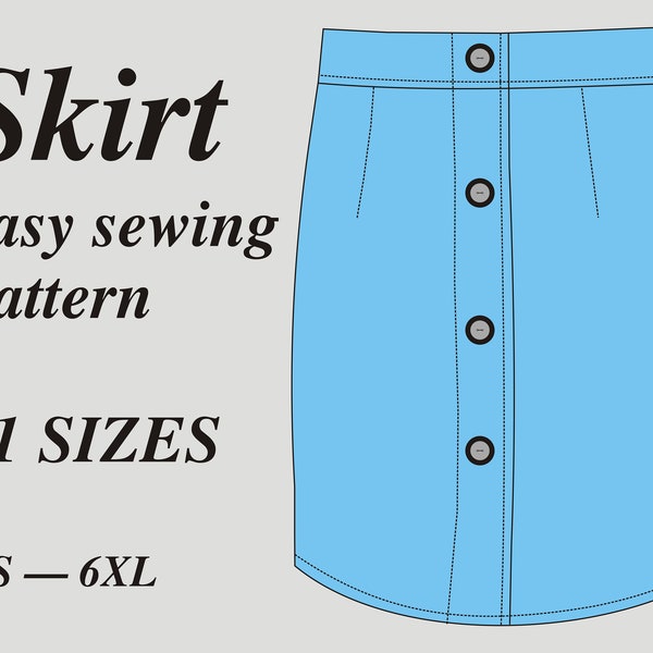 Denim Skirt Pattern - Etsy