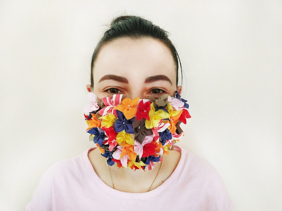 Fashion Face Mask Sewing Pattern PDF 3D Flowers Adults - Etsy Canada